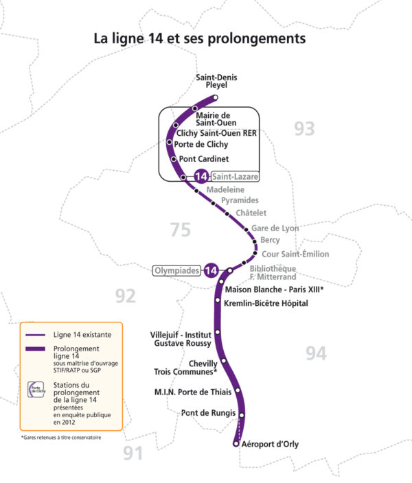 Adjudicada prolongación de línea 14 de Metro de París | Ferro Noticias